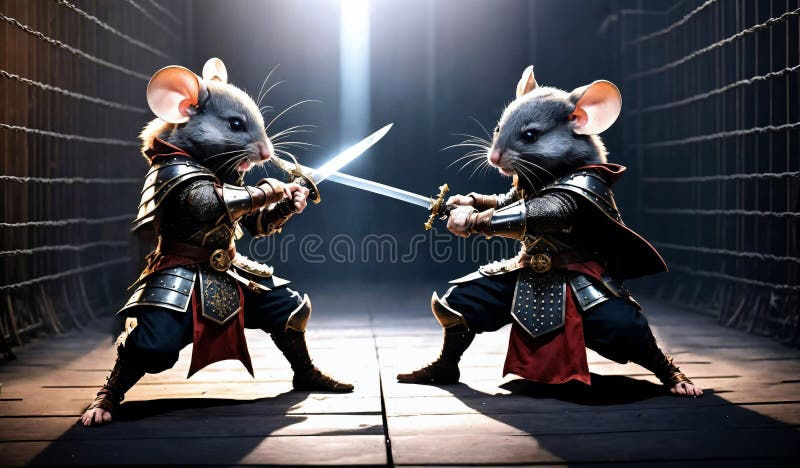 Warrior Mice stock illustration. Illustration of cute - 306204871