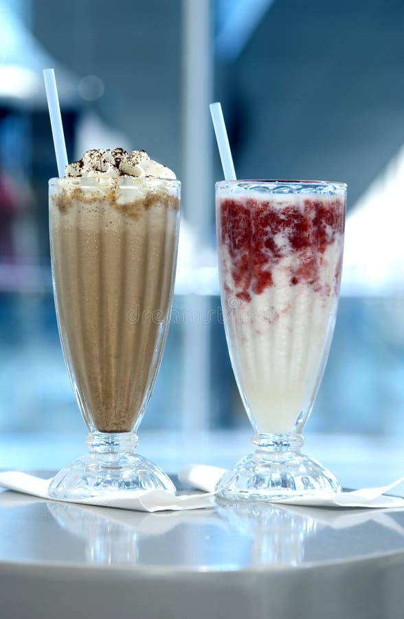 Two milkshake stock photo. Image of coffee, colourful - 37280262