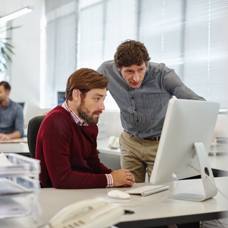 Two Minds are Better Than One. a Businessman and His Colleague Working ...