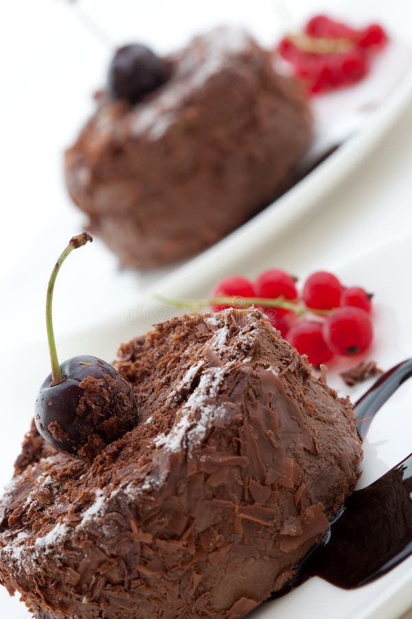 Two mini chocolate cakes stock photo. Image of dessert - 11656220