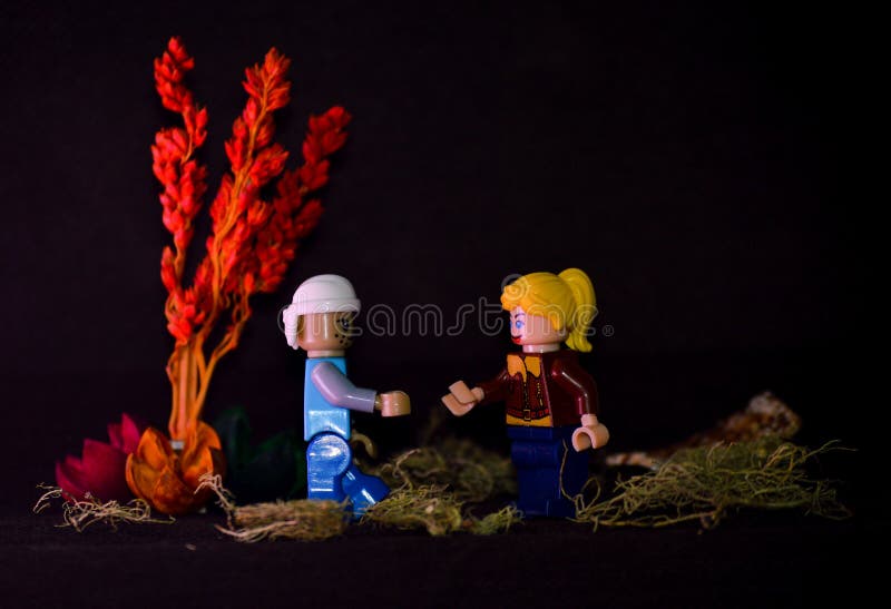 Two Mini Figure Stand Face To Face Editorial Stock Photo - Image of ...