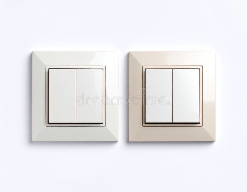 Two Elegant Light Switches for Modern Interiors Stock Illustration ...