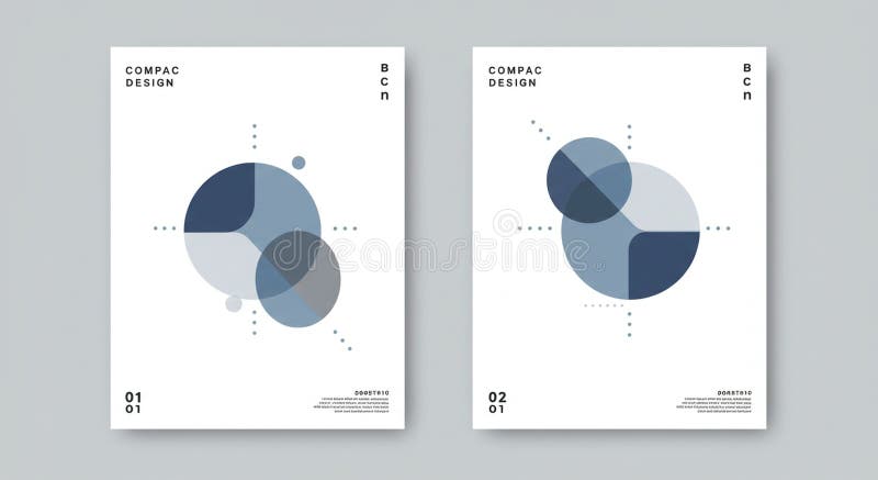Two Minimalist Posters Feature Abstract Circular Designs Composed of ...