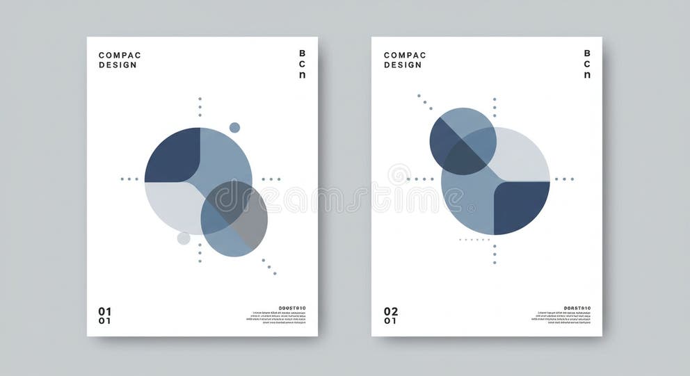 Two Minimalist Posters Feature Abstract Circular Designs Composed of ...