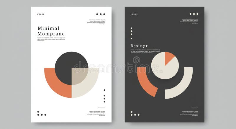 Two Minimalist Posters Featuring Abstract Geometric Designs. the Left ...