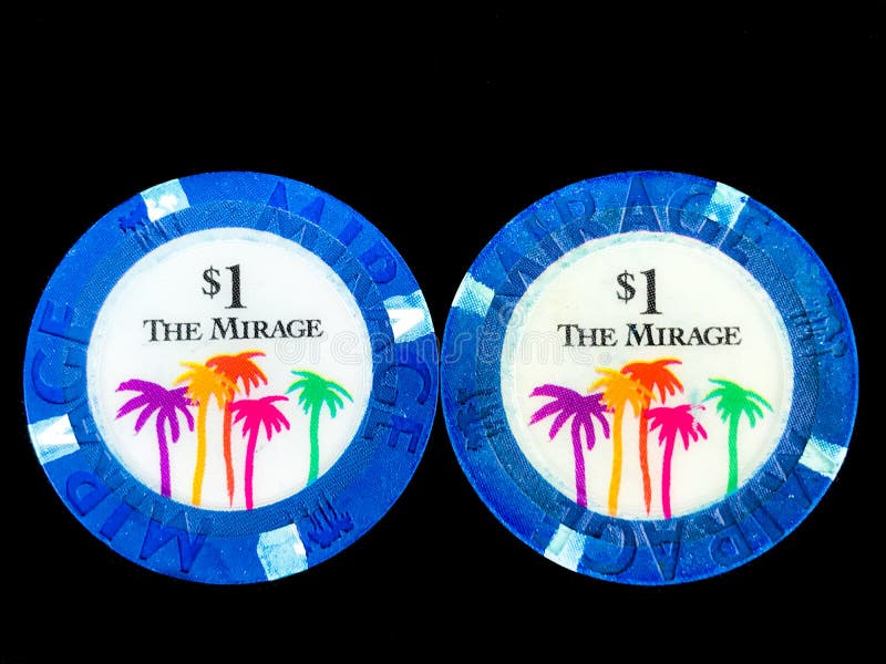 Vintage 2 Mirage Casino $1 Poker Chips Editorial Stock Image - Image of ...