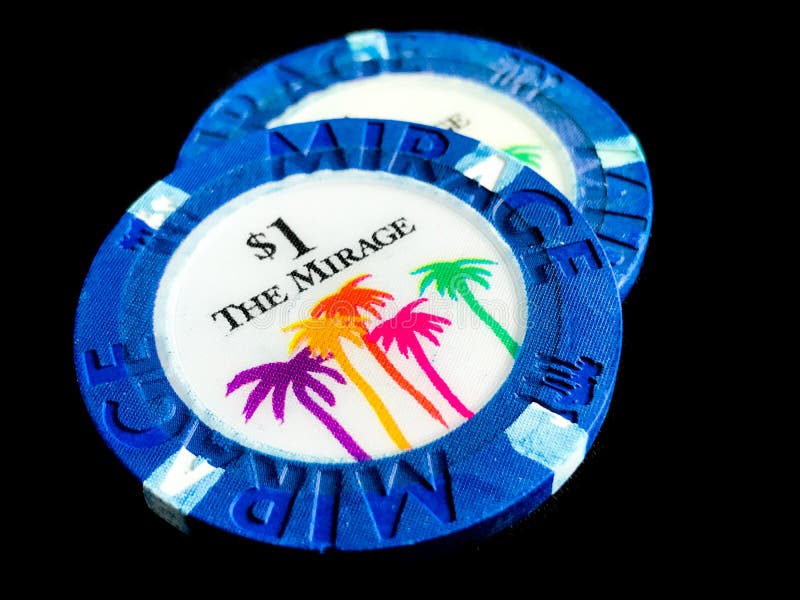Two Mirage $1 Poker Chips on a Black Backdrop Editorial Image - Image ...