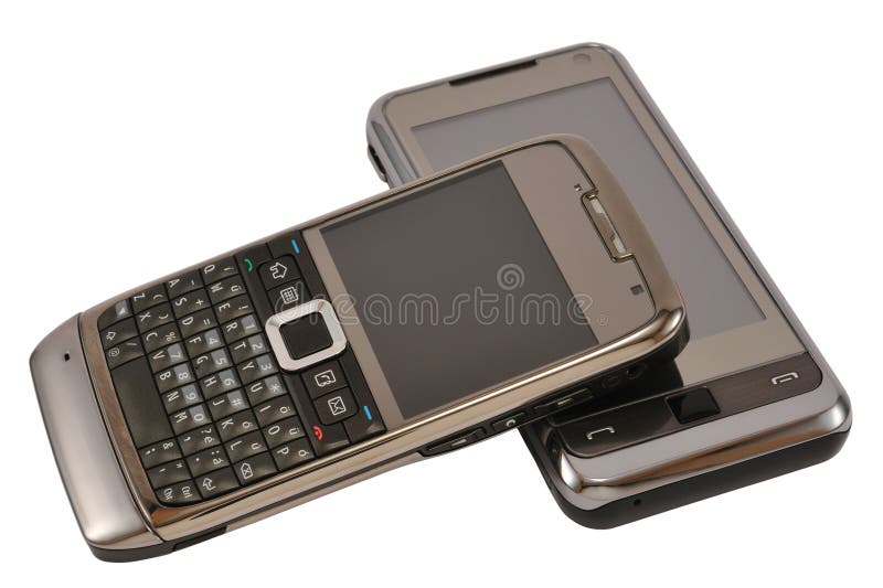 Two mobile phones stock image. Image of buttons, discussion - 3715509