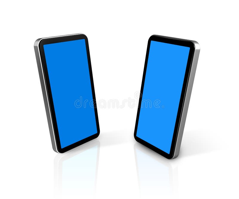 Two mobile phones stock illustration. Illustration of cellular - 19222488
