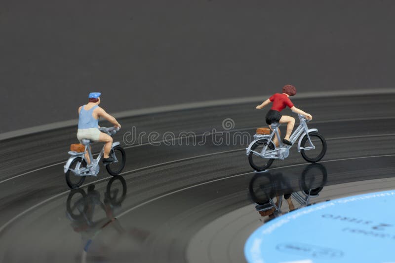 Two Model People in Cycle Race Stock Image - Image of athlete, race ...