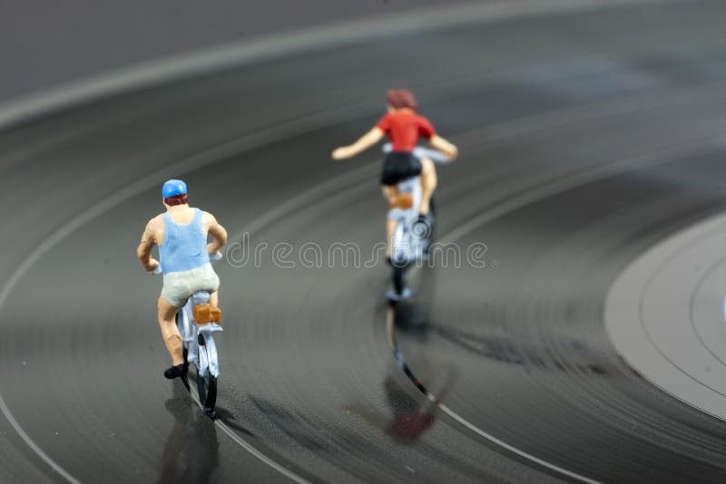 Two Model People in Cycle Race Stock Image - Image of ride, woman: 55743497