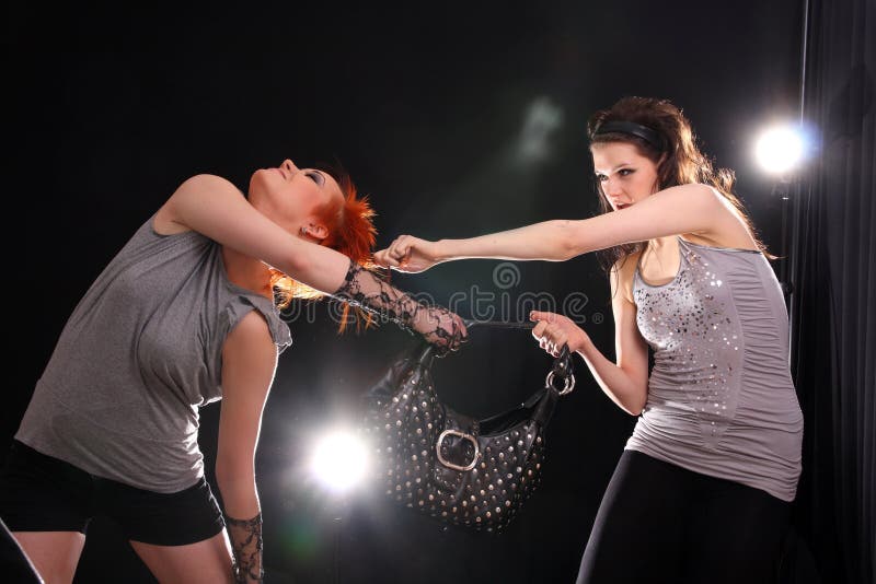 Two Models in Colorful Setting in the Studio Stock Photo - Image of ...