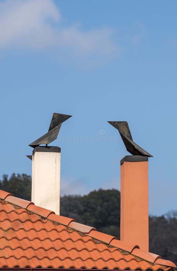 Brick chimneys stock photo. Image of geometric, brick - 30614988