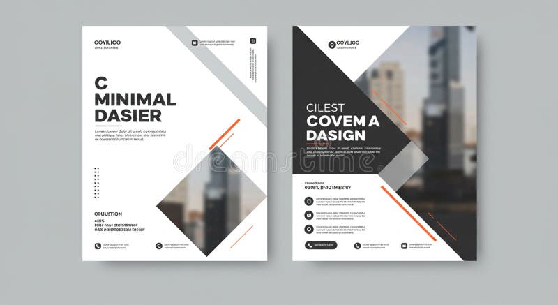 Two Modern Brochure Designs Feature a Sleek, Geometric Layout with ...
