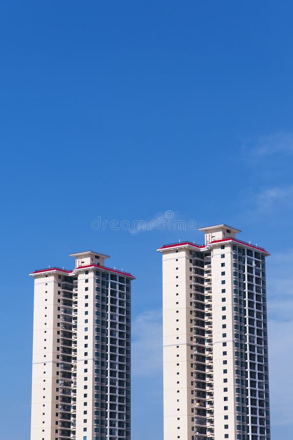 Two modern buildings stock image. Image of building, architecture ...