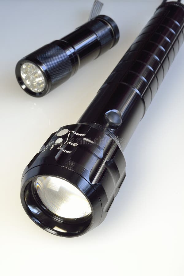 Modern led flashlight stock photo. Image of flash, electricity - 19678522