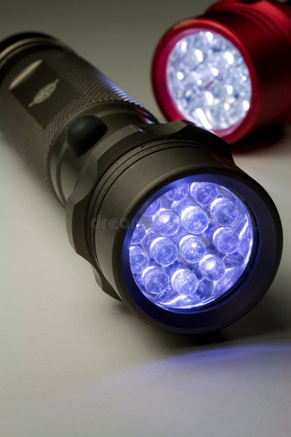 Two Modern LED Flashlights stock photo. Image of lasting - 25998676