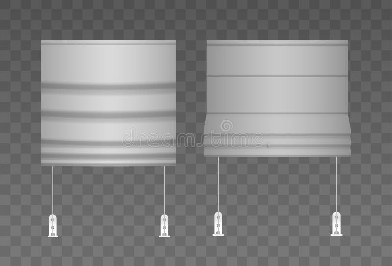 Two Modern Roller Blinds Displayed Isolated on Transparent Background ...