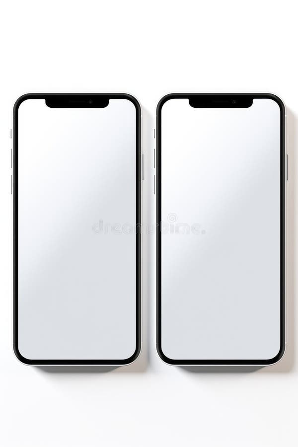 Two Modern Smartphones Placed Next To Each Other. Great for Technology ...
