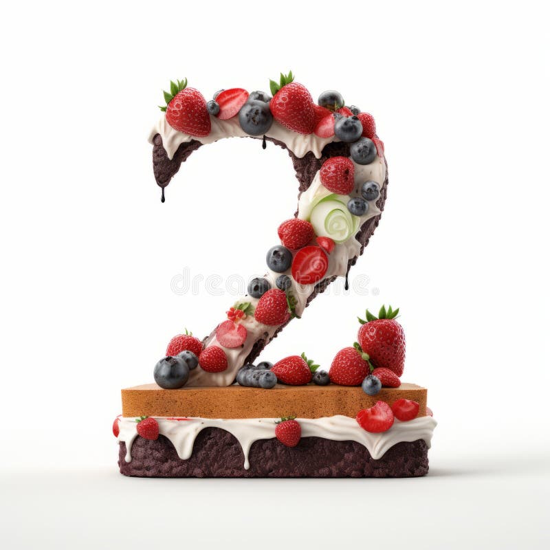 Two Cake and Berries: Layered and Complex Compositions Stock ...