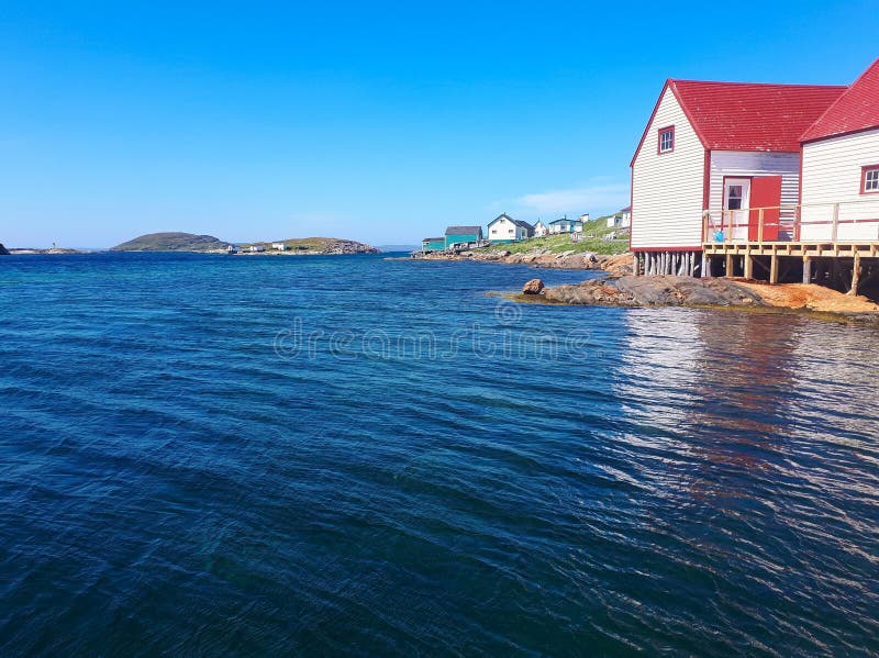 Modern White Houses with an Ocean View Stock Image - Image of view ...