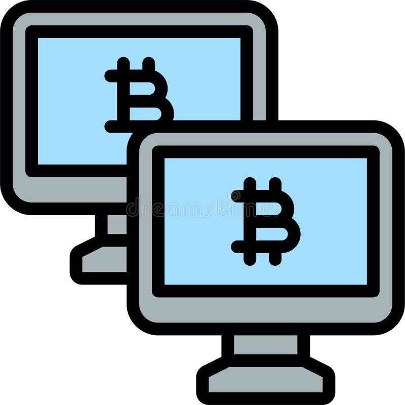 Two Monitor Icon, Cryptocurrency Related Vector Stock Vector ...