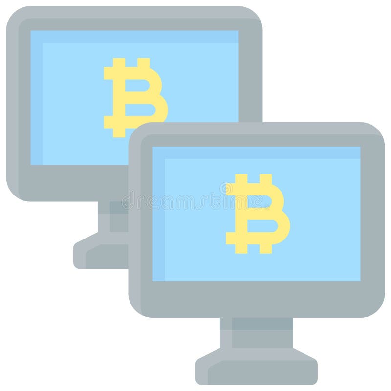 Two Monitor Icon, Cryptocurrency Related Vector Stock Vector ...