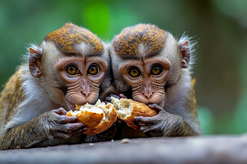Monkeys Eating the Thrown Corns at Buddha Park Stock Photo - Image of ...
