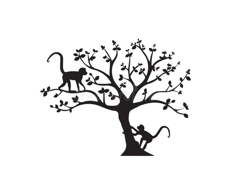 Two Monkeys Tree Stock Illustrations – 103 Two Monkeys Tree Stock ...