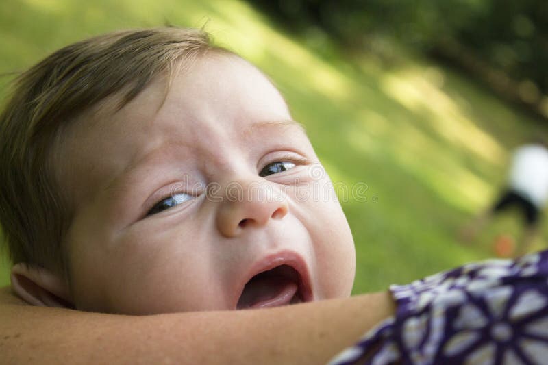 Two Month Old Baby about To Start Crying Stock Photo - Image of ...