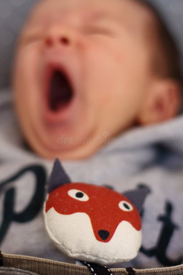 Baby yawning stock image. Image of mouth, fragile, blanket - 30360263