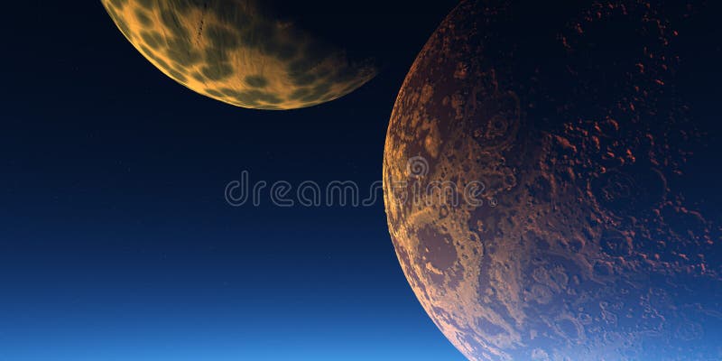 Two moons stock illustration. Illustration of recreation - 727608