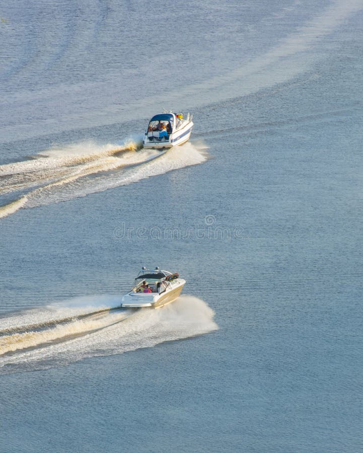 Two motor boats stock image. Image of sports, boat, life - 63854545
