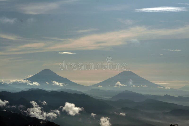 Two Mountain stock photo. Image of morning, early, mountain - 5775460