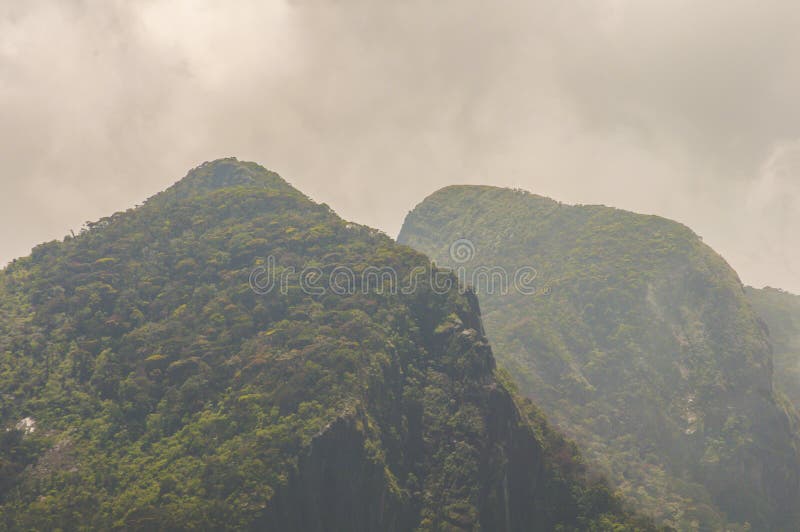 Two mountain peaks stock image. Image of range, horizon - 111107403