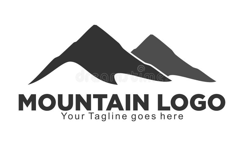 Two Mountain Simple Vector Logo Stock Vector - Illustration of forest ...