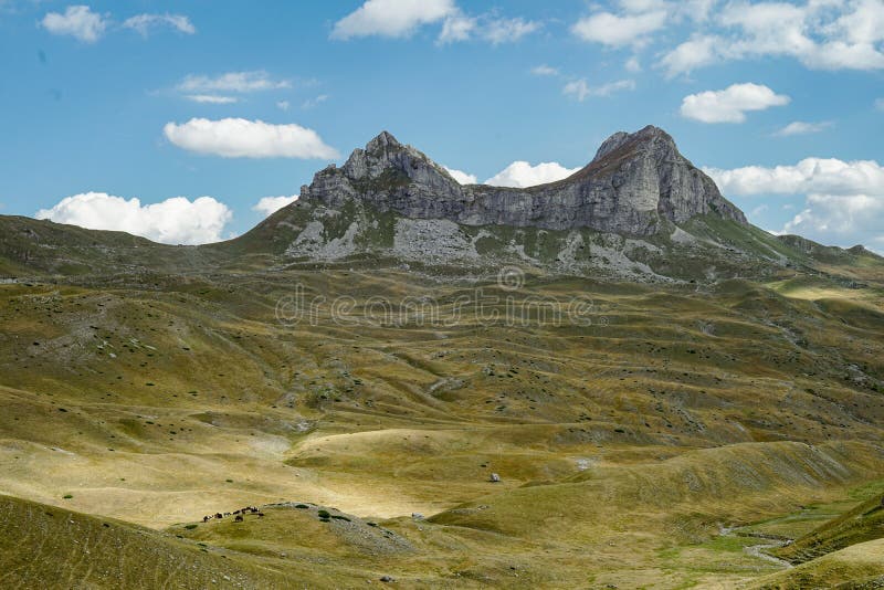 Two Mountains Form a Saddle Stock Photo - Image of mountain, scenery ...