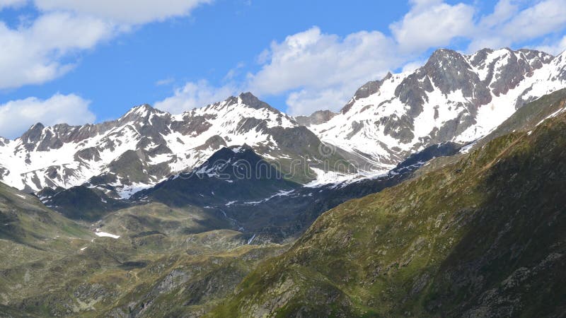 Two mountains full of snow stock photo. Image of austuria - 209767490