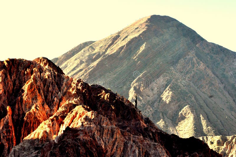 Two mountains stock photo. Image of desert, shadow, triangle - 67347758