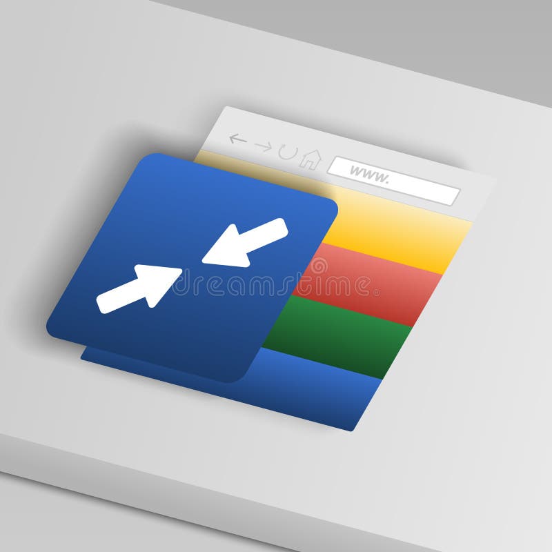 Two Moving Arrows Icon. from Collection Button Icons Stock Illustration ...