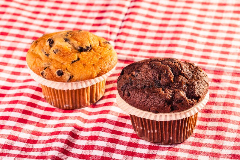 Two Muffins on table stock image. Image of muffin, picnic - 75822529