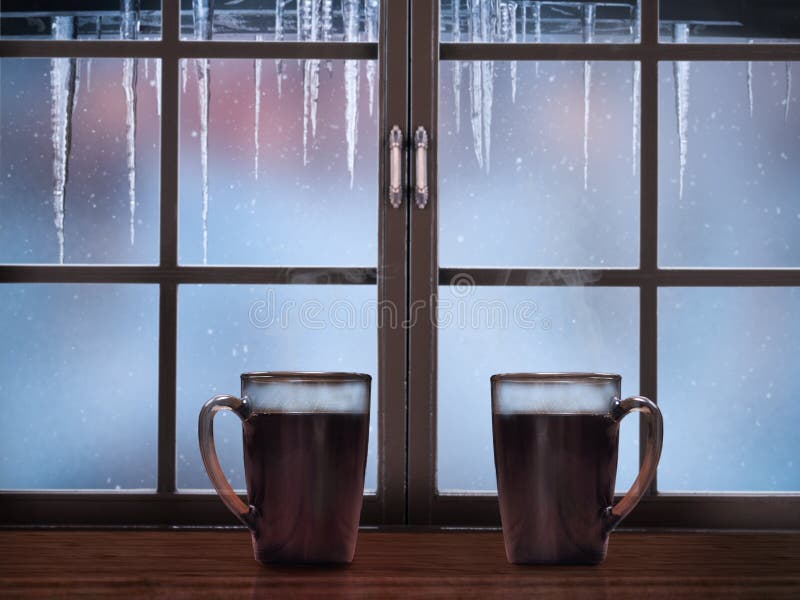 Winter Window Coffee Icicles Stock Photos - Free & Royalty-Free Stock ...