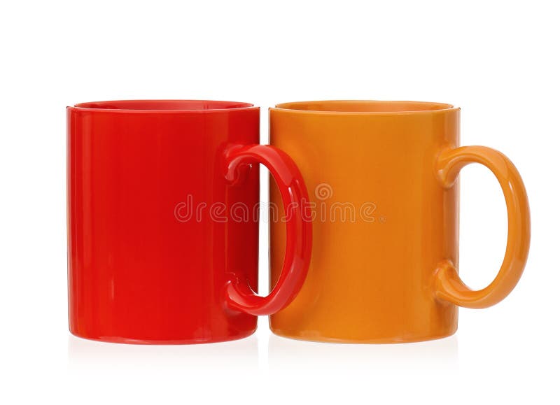 Two mugs stock image. Image of blank, cutout, cupping - 59301777