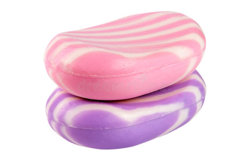 Two purple soaps stock image. Image of sink, care, shower - 23930665