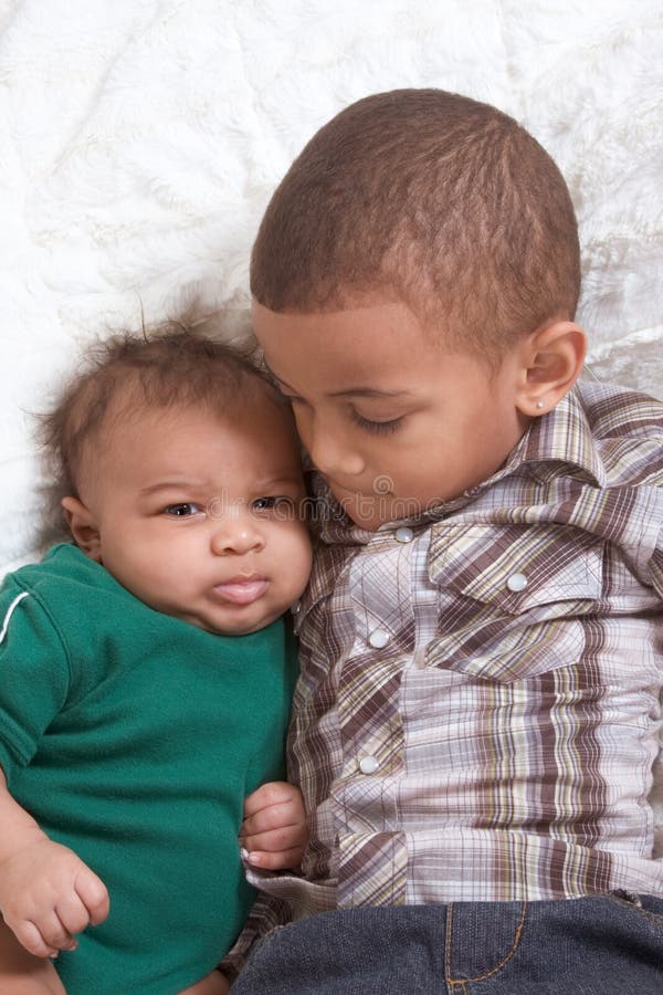 Two Multiethnic Boys Brothers Stock Image - Image of childhood, little ...