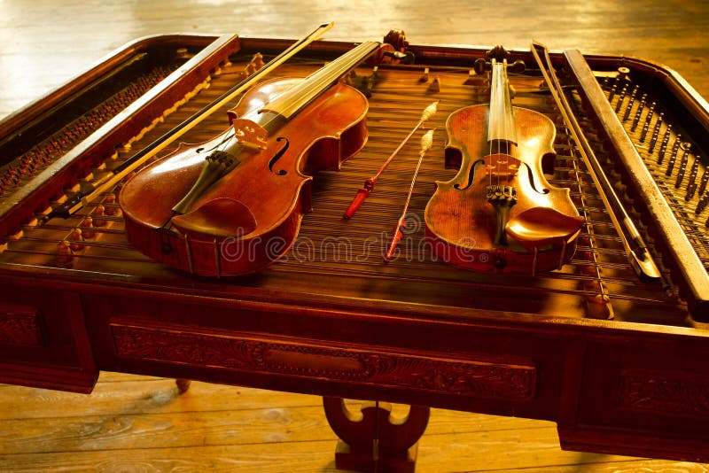 Two Music String Instrument Stock Photo - Image of scratch, orchestra ...