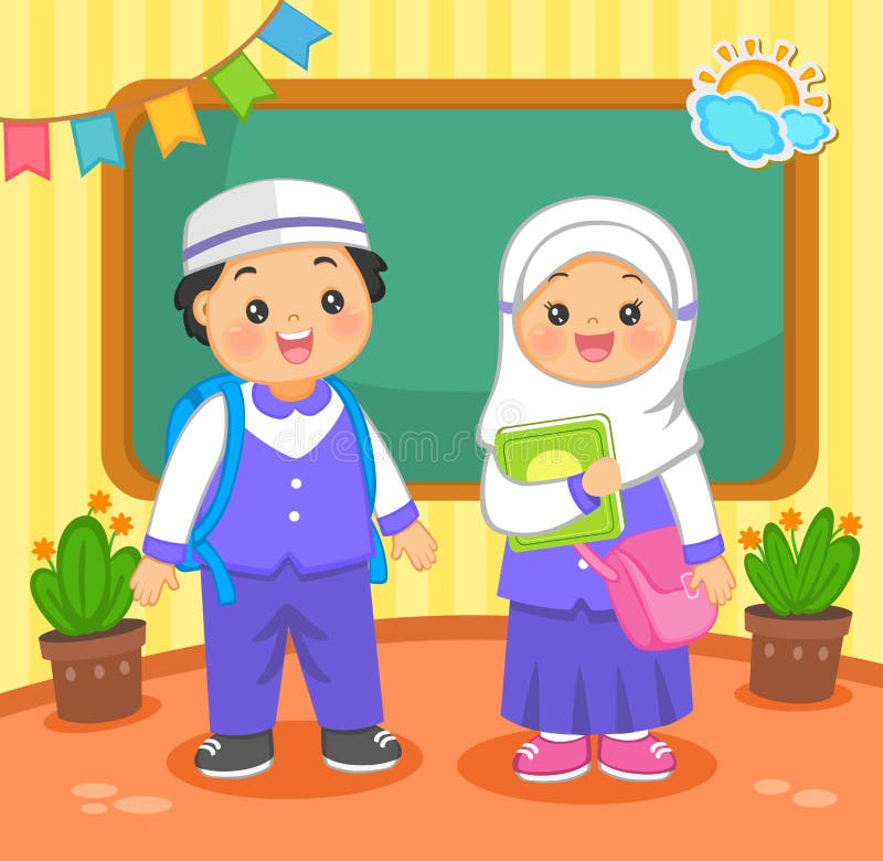 Muslim Kids Writing Stock Illustrations – 41 Muslim Kids Writing Stock ...