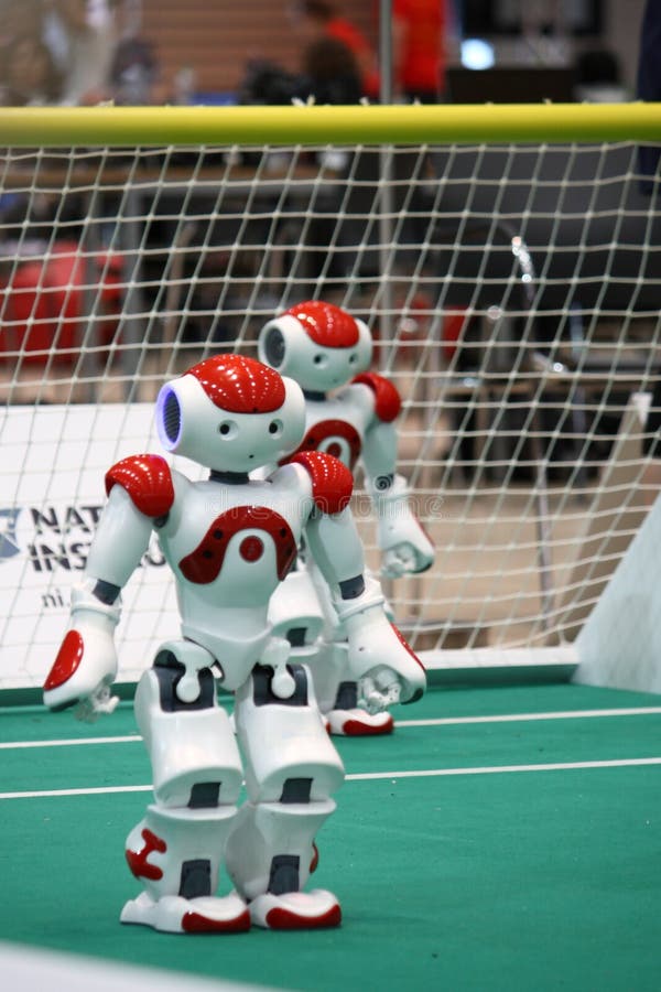 Kickoff at Robocup 2009 editorial stock image. Image of kick - 10013594
