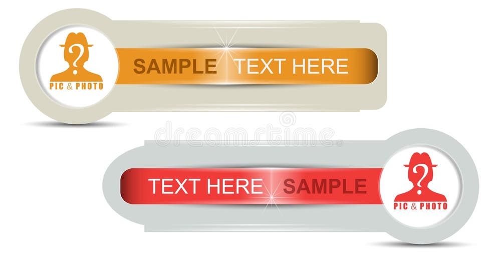 Two Narrow Horizontal Banner with Space for Text and Images. Stock ...