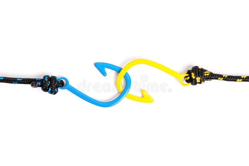 Two Nautical Bracelets Hooked Together on White Stock Image - Image of ...